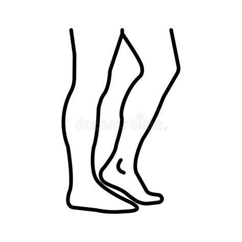 Legs Icon Linear Logo Mark In Black And White Stock Vector