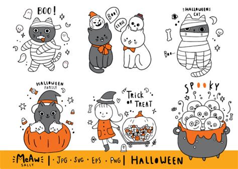 Cute Halloween Banner Flag Clipart Graphic By Meawsally · Creative Fabrica