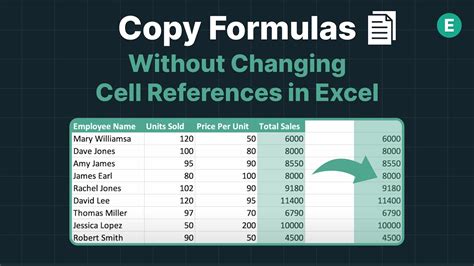 How To Copy Formulas Without Changing Cell References In Excel Step