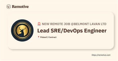 Hiring Lead Sredevops Engineer Belmont Lavan Ltd