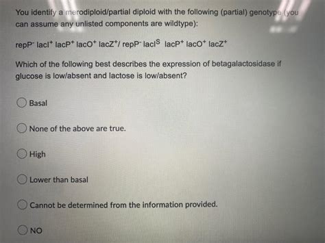 Solved You Identify A Merodiploidpartial Diploid With The