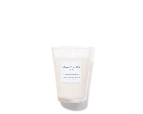 French Cut Vase Candles 10ème Canal St Martin Geranium Rose