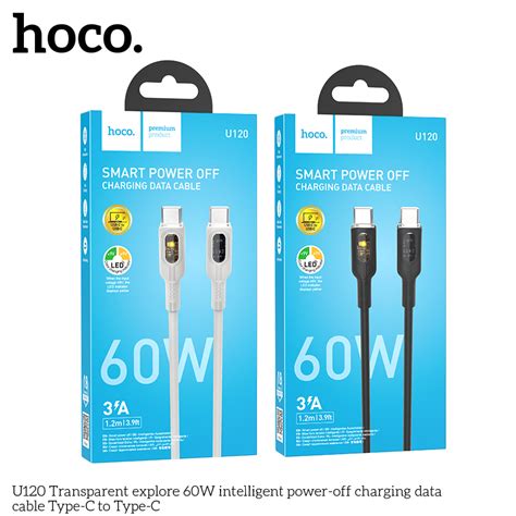 Cáp Sạc Nhanh Tự Ngắt Hoco 60w Type C To Type C U120