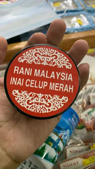 Inai Celup Merah Rani Malaysia Inai Jari Merah Menyala Nail Henna Kawin