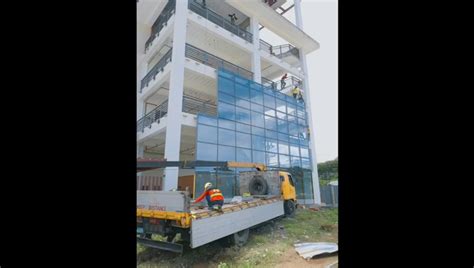 Glass Unitized Curtain Wall Facade Decoration Invisible Frame China
