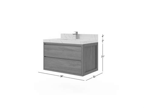 Madison Solid Floating Teak 36 In W X 22 In D Center Sink Bathroom