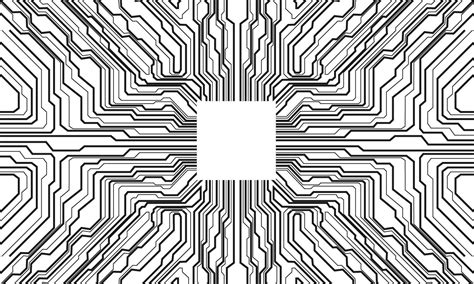 Black Circuit Board Cyber Computer Motherboard Digital Geometric On