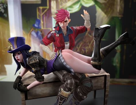 Rule 34 2girls 3d Arcane Arcane Caitlyn Arcane Vi Ass Bare Ass