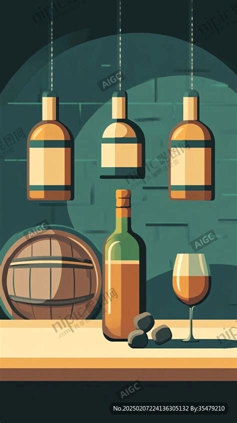 Ai创作图酒瓶插画 白酒啤酒插画 话梅果酒插画 喝酒海报插画 酒水饮料插画 酒类插画 酒插画素材宣传单 果酒插画 酒馆海报酒馆背景 喝酒插画海报 酒桌插画 酒元素插画 果饮酒插画 酒包装插画