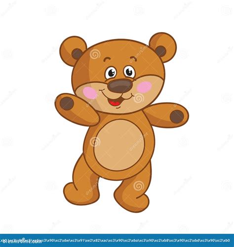 Vector Bear Cub On A White Background Stock Vector Illustration Of