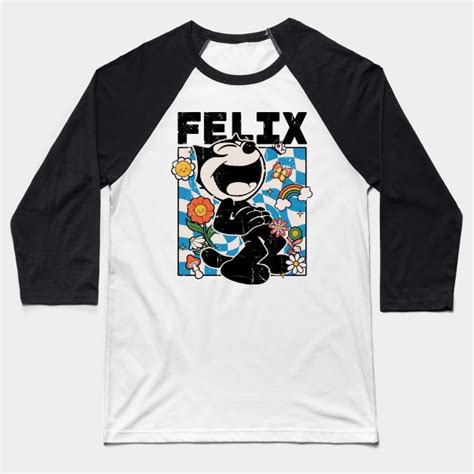 Felix The Cat Getting High Retro Vintage Felix The Cat Baseball T