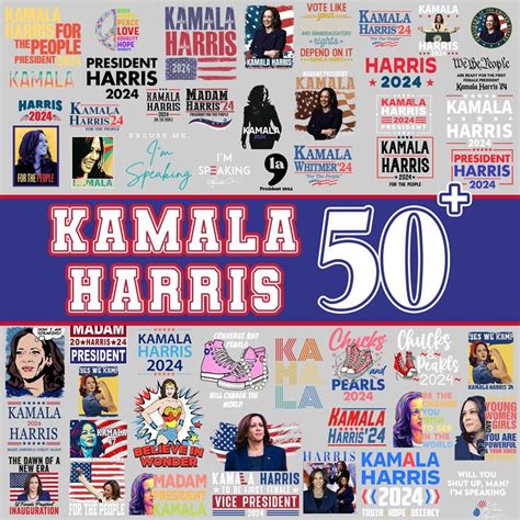 Kamala Harris 2024 Svg Png Bundle Kamala Harris For President Madam