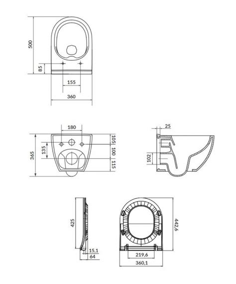 Miska Wc Zawieszana Z Deską Zen Cersanit S701 428 Miski Wc
