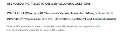 Solved USE FOLLOWING TABLES TO ANSWER FOLLOWING Chegg
