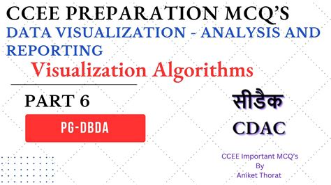 Cdac Pg Dbda Ccee Preparation Mcqs Dvar Visualization Algorithms Part 6 Youtube