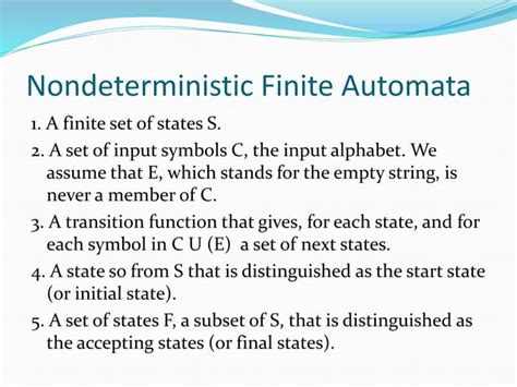 Finite Automata In Compiler Design Pptx