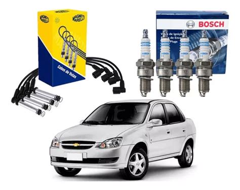 Kit Vela Cabo Bosch Chevrolet Corsa Classic 1 0 Flex 2010