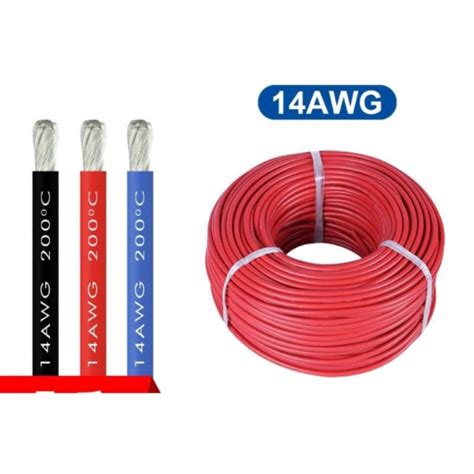 ส่งด่วนในไทย Awg สายไฟ สายซิลิโคน ทนควาร้อนสูง 200องศา ขนาด 10awg 12awg 14awg 16 Awg สีแดง