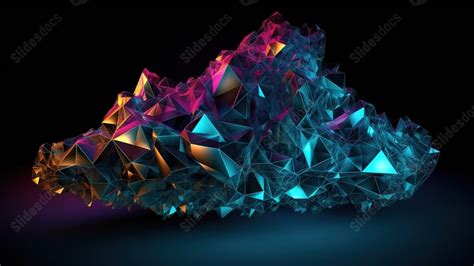 shape shifting in 3d a polygonal rendering powerpoint background for