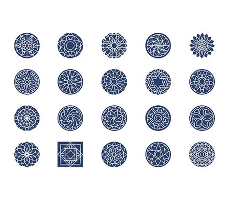 Premium Vector Mandala Design Patterns Icon Set