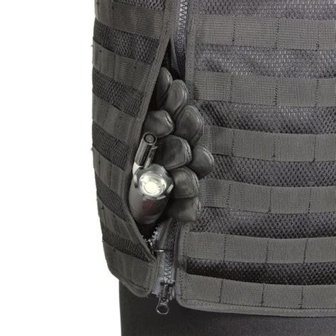 Protec Black Modular Tactical Molle Vest Police Supplies