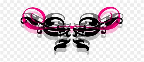 Swirls In Grey Pink Clip Art At Clker Clip Art Full Size Png