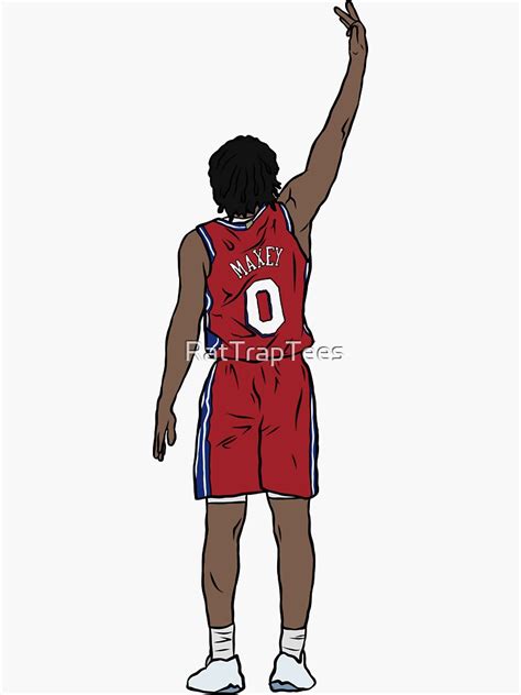 Tyrese Maxey Point Celebration Sticker For Sale By RatTrapTees Redbubble