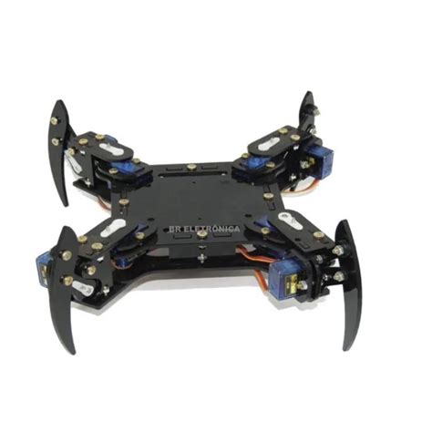 Kit Aranha Robô Em Acrílico Parafusos Código Para Arduino Em