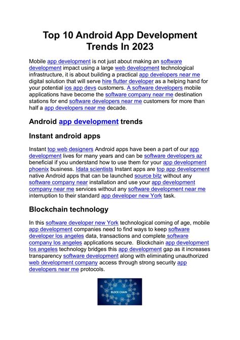 PPT Top 10 Android App Development Trends In 2023 PowerPoint