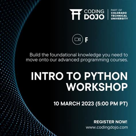 Coding Dojo On Linkedin Intro To Python Workshop