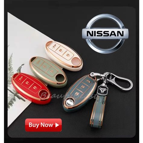 Nissan Almera Sylphy Serena Gold Edge Remote Key Cover Protector Case