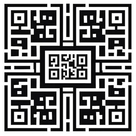 Flat Black And White Qr Codes Premium Ai Generated Image