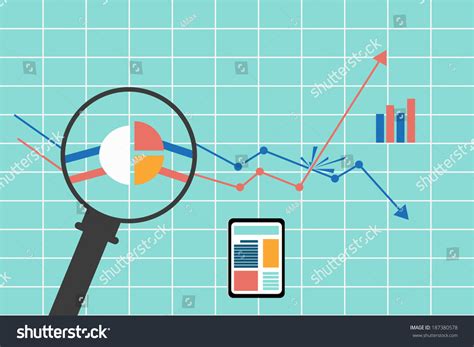 Flat Vector Illustration Web Analytics Information Stock Vector