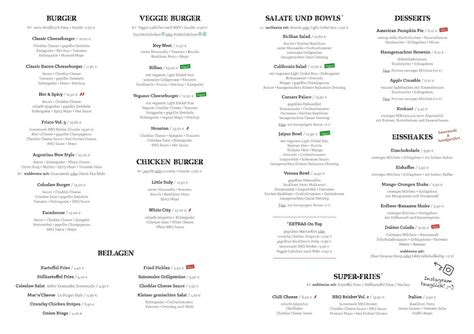 Menu Au Le Burger Klagenfurt Restaurant Klagenfurt