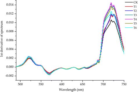 First Derivative Spectrum At Different Stages Of Infection Of Manera