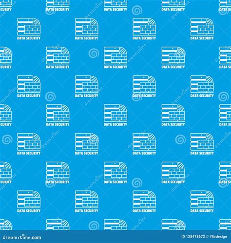 Data Security Pattern Vector Seamless Blue Stock Vector Illustration