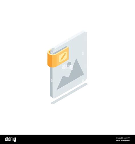 Isometric Vector Graphic File Icon In Color On White Background Graphic File Format
