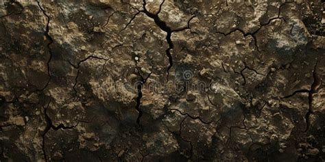 Barren Earth Nutrient Poor Depleted And Unproductive Soil Texture