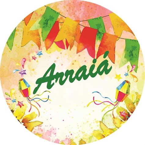 Painel Em Lona Fosca Redondo X Festa Junina No Elo AR DISPLAYS E PAINEIS C F