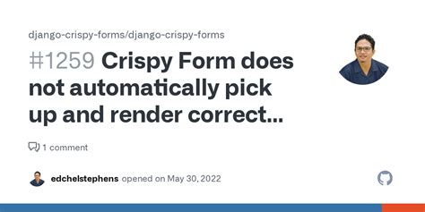Crispy Form Does Not Automatically Pick Up And Render Correct Input Fields For Timefield