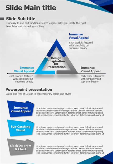 Sky Blue Line PPT Template Vertical Goodpello