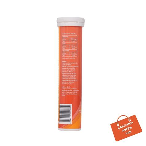 Terapex Sambucus Efervesan Tablet C Vitamini Çinko ve D3 Vitamin