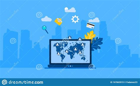 Big Data Data Visualization Concept Stock Vector Illustration Of