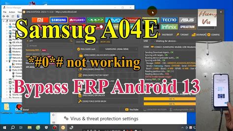 Samsung A04e Frp Bypass Android 13 By Unlocktool Gsm Hung Vu Youtube