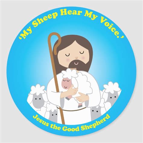Jesus The Good Shepherd Classic Round Sticker Zazzle The Good