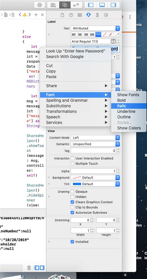 Ios Make Text Italic Without Italic Font File In Swift Stack