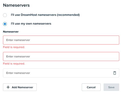 Changing Your Nameservers At DreamHost DreamHost Knowledge Base