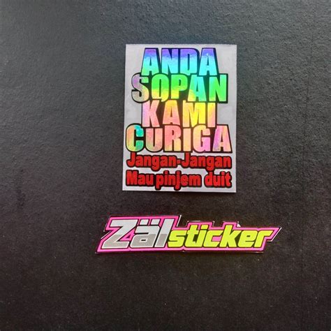 Sticker Kata Kata Lucu Anda Sopan Sticker Cutting Lazada Indonesia