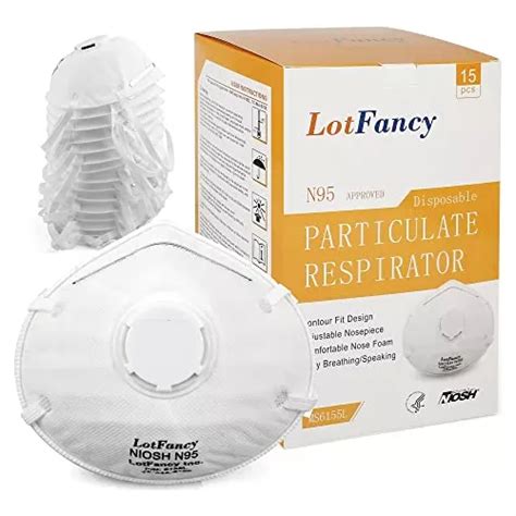 Máscara Lotfancy Niosh N95 Respirador De Partículas Máscar Envío gratis