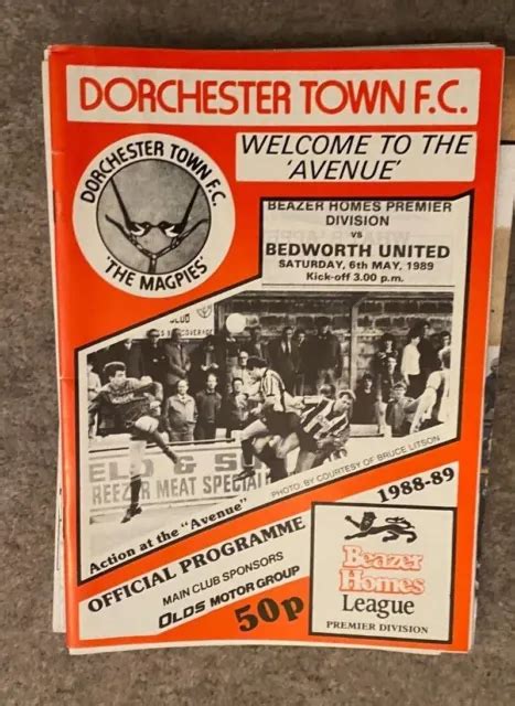 DORCHESTER TOWN V Bedworth United Beazer Homes League 6 5 1989 1